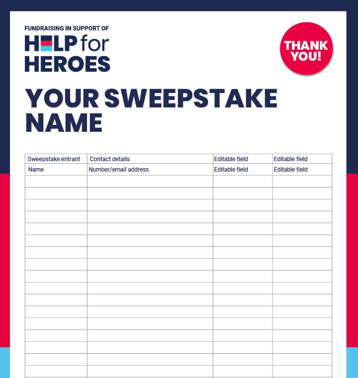 Fundraise at work | Help For Heroes