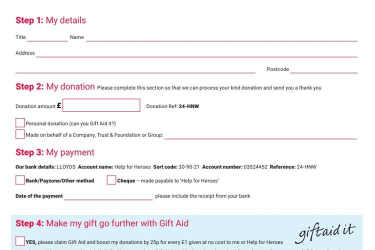 Thanks to your donations | Help For Heroes
